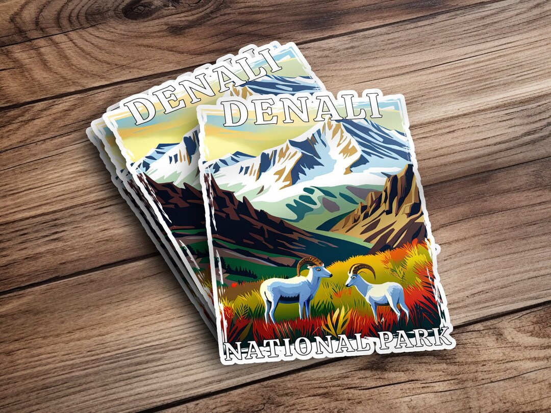 Denali National Park Sticker for Car, Laptop, Water Cup, or Wherever ...