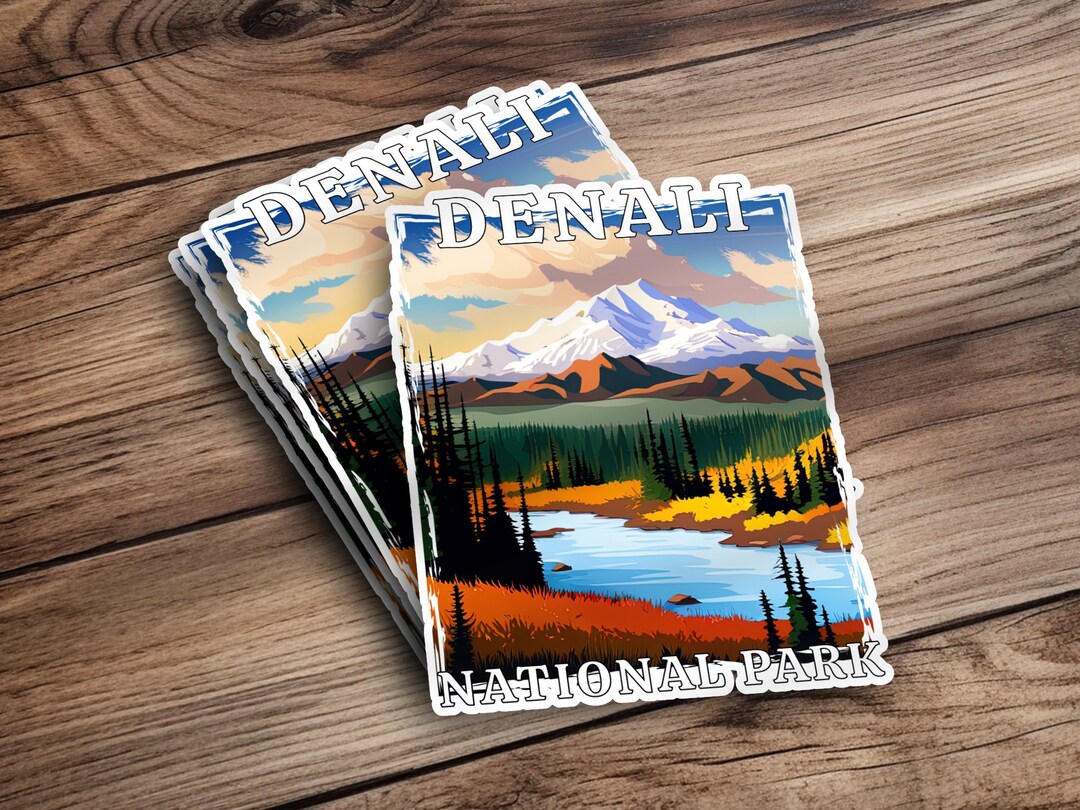 Denali National Park Stickers, Vinyl Decal, Car Decal, Nature Decal ...