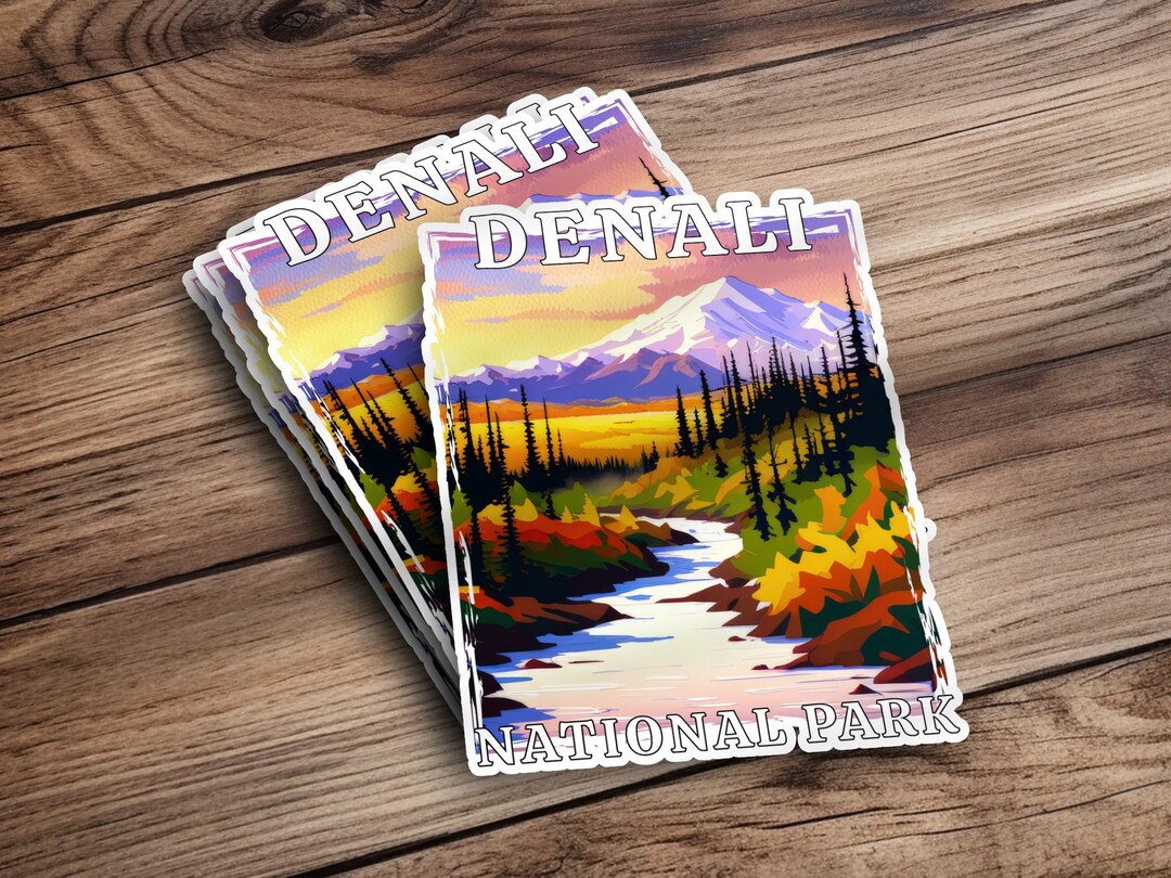 Denali National Park Sticker, Alaska Sticker, Alaskan Gifts, Denali ...