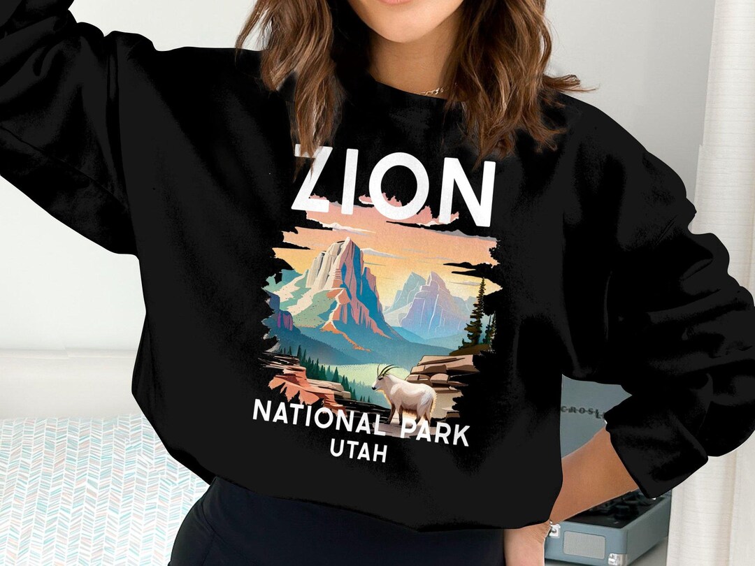 Zion National Park Graphic Sweatshirt, Unisex Nature Inspired Pullover ...
