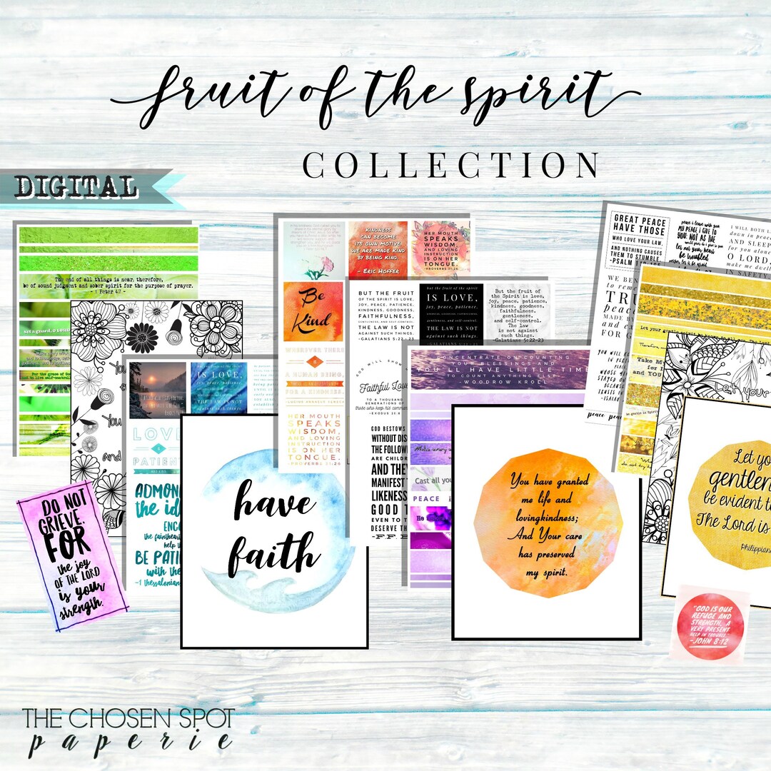 Fruit of the Spirit Mega Pack, Bible Journaling, Printable Stickers ...