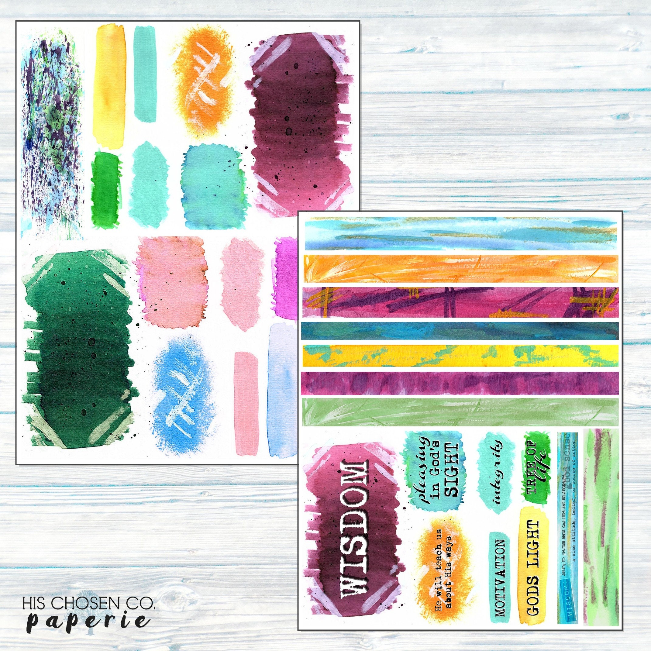 WISDOM Sticker Set, Bible Journaling Kit, Digital Download, Bible Study ...