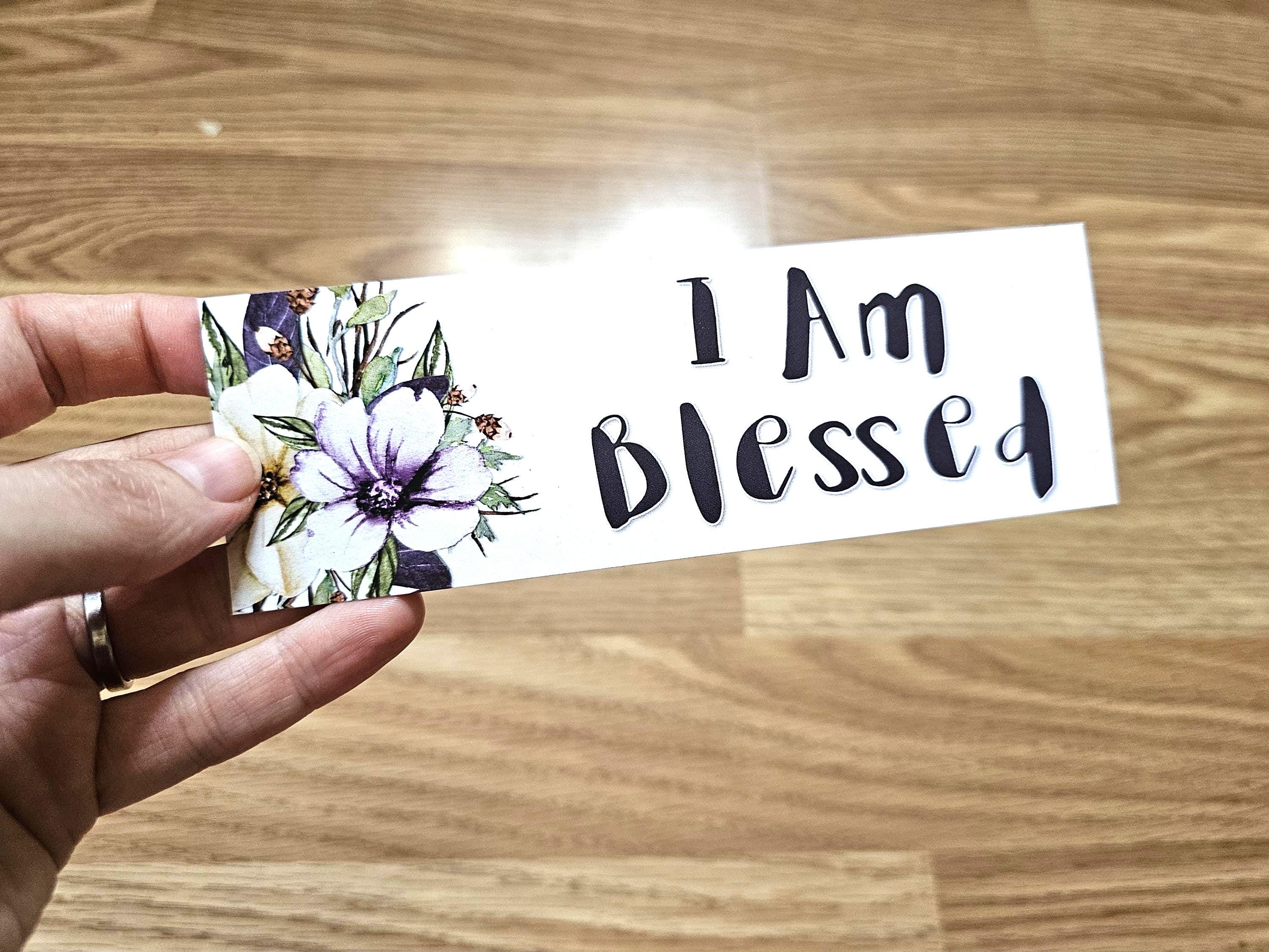I Am Blessed Bookmark for Bible Study - Cardstock Book Marker With ...