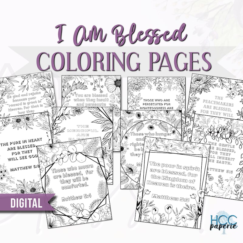 Beatitudes Coloring - Etsy