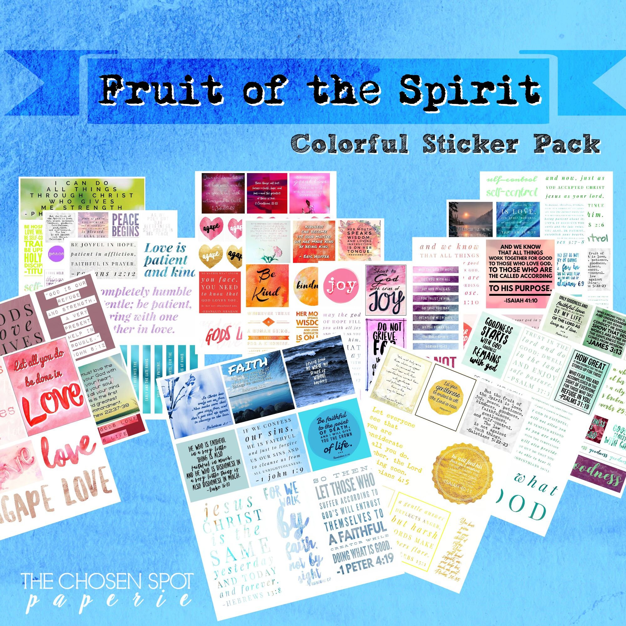 Fruit of the Spirit Mega Pack, Bible Journaling, Printable Stickers ...