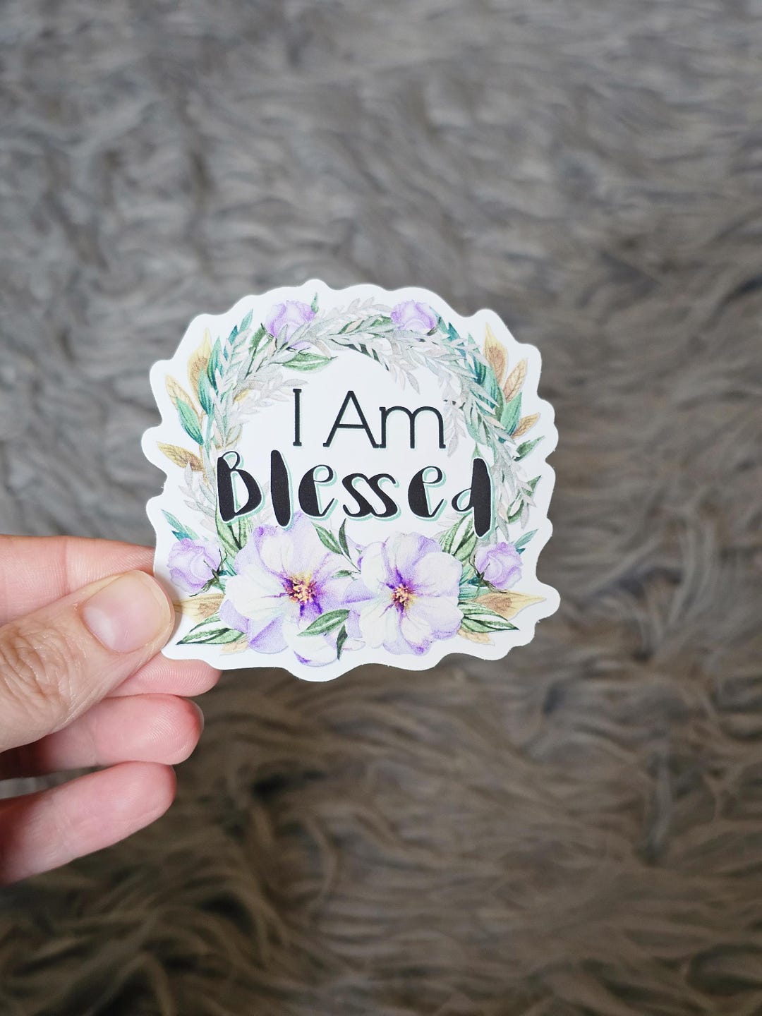 I Am Blessed Vinyl Sticker - Waterproof Decal for Tumbler, Laptop Cover ...