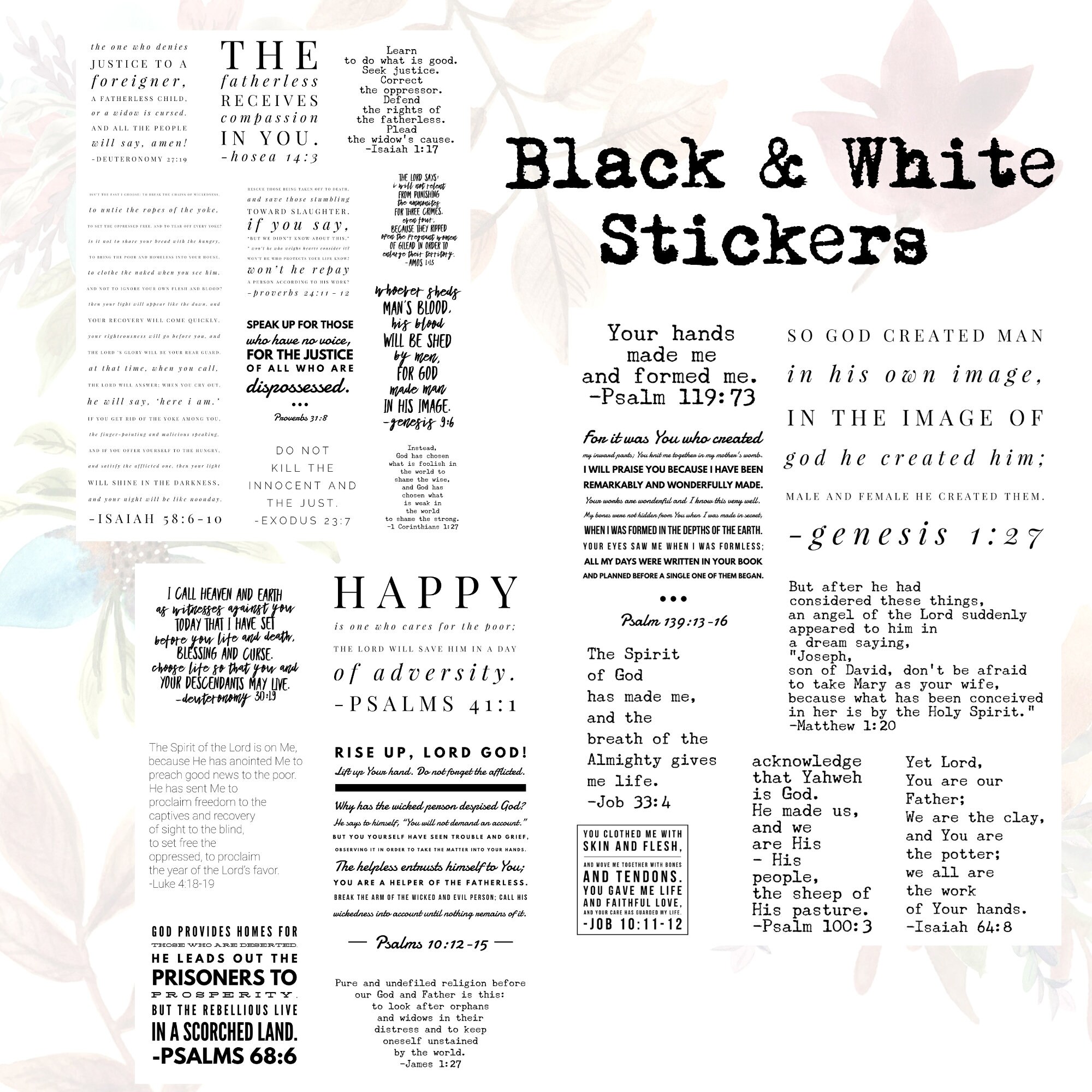Breath of Life Stickers, Printable Pdf, Digital Download, Watercolor ...