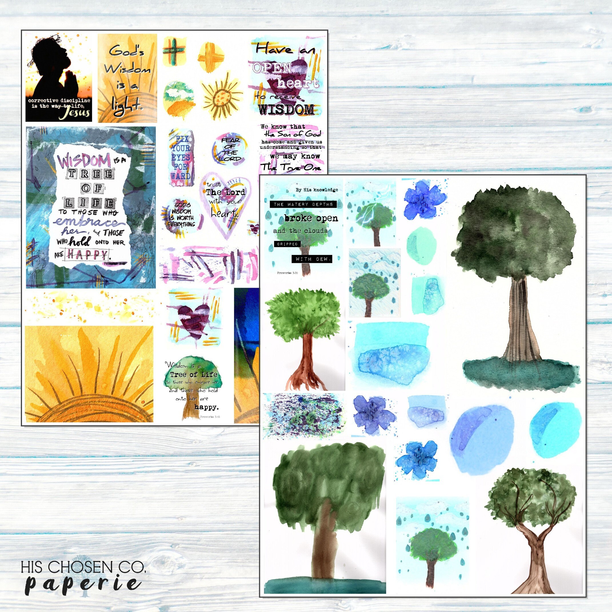 WISDOM Sticker Set, Bible Journaling Kit, Digital Download, Bible Study ...