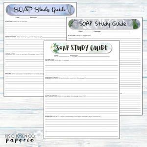 Who I Am SOAP Bible Study Printable Sheets - Instant Download Scripture ...
