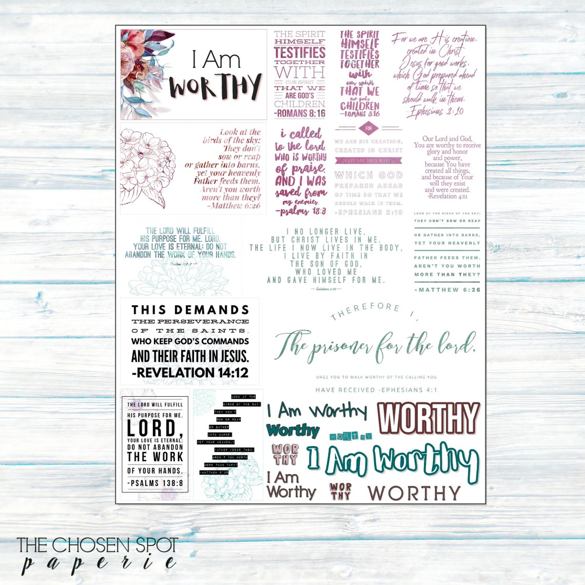 Planner Stickers I Am Worthy Instant Download Prayer - Etsy