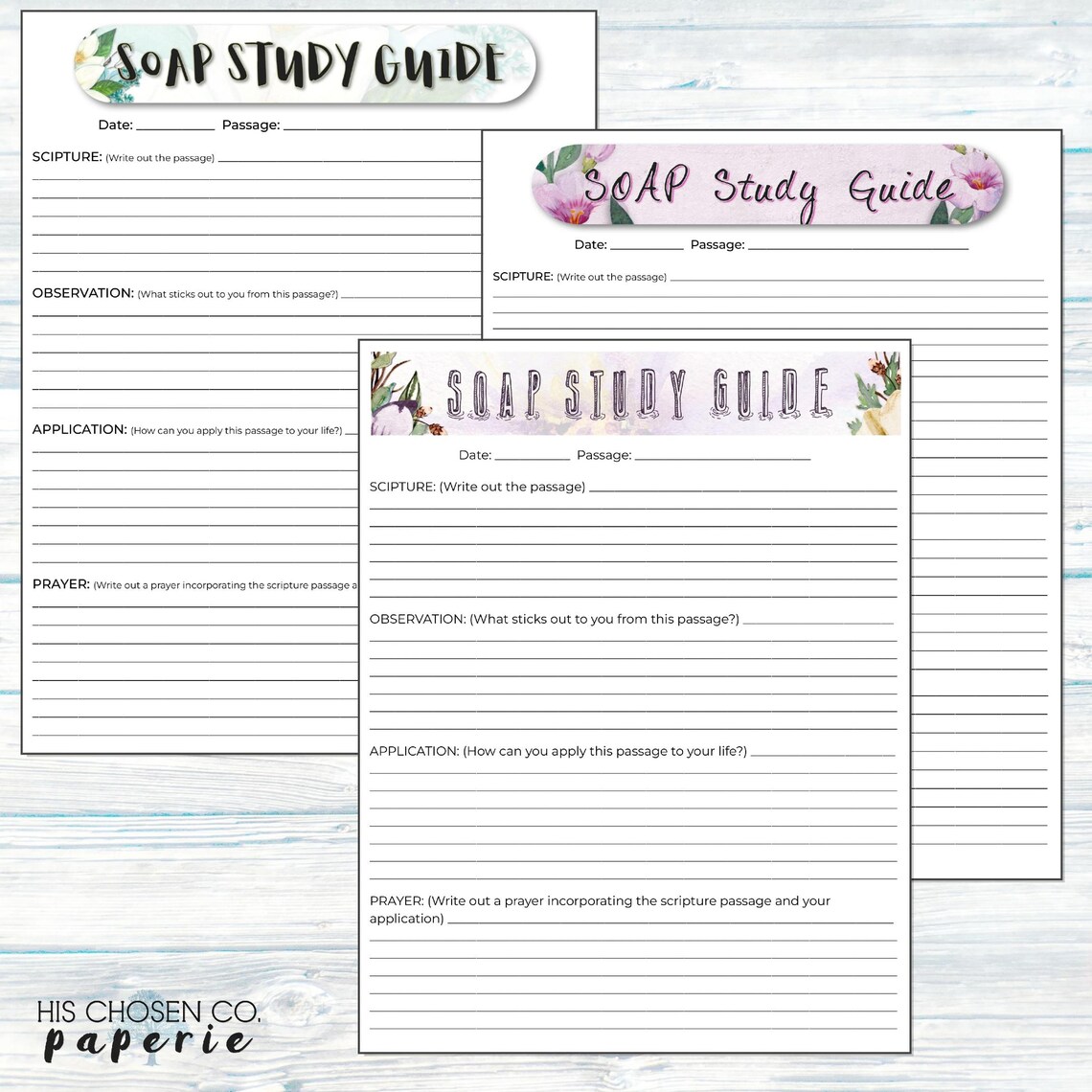 Who I Am SOAP Bible Study Printable Sheets - Instant Download Scripture ...