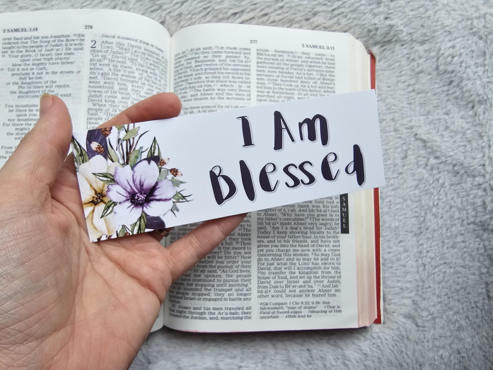 I Am Blessed Bookmark for Bible Study - Cardstock Book Marker With ...