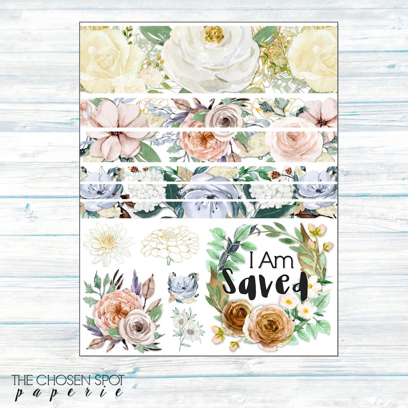 Planner Stickers, I Am Saved, Instant Download, Prayer Journal ...