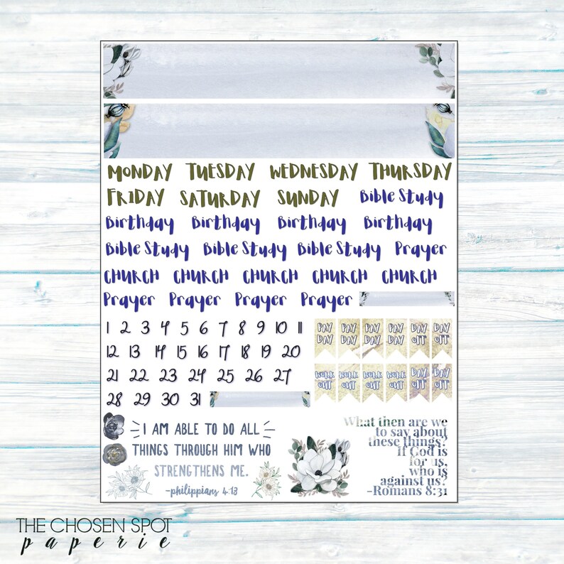 Planner Stickers, I Am Brave, Instant Download, Prayer Journal ...