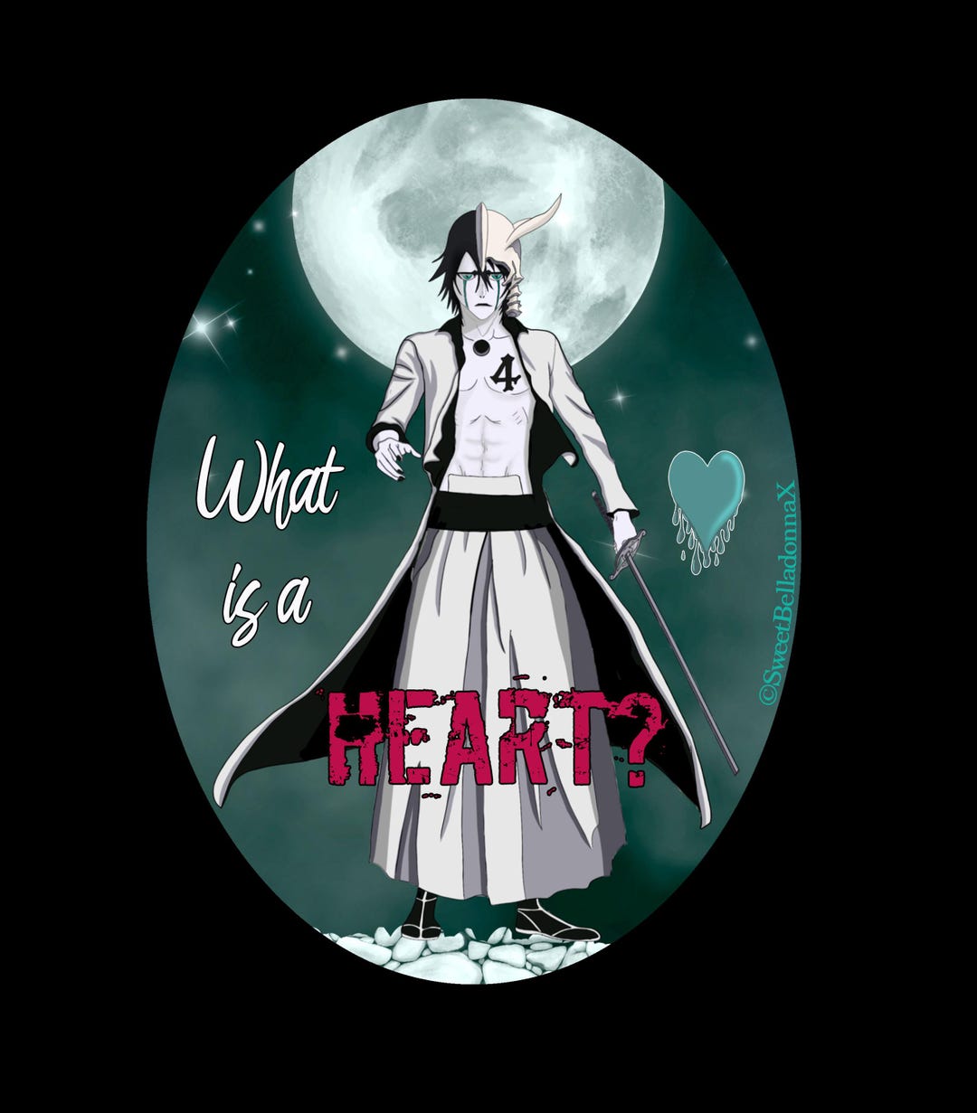 Ulquiorra Cifer Moon: What is a Heart? Bleach Anime Sticker With a ...