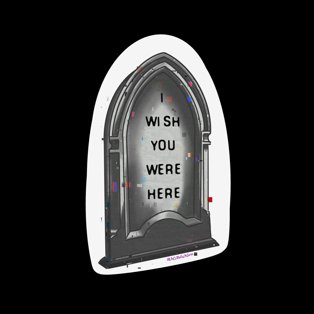 Tombstone Gravestone Sticker i Wish You Were Here - Etsy