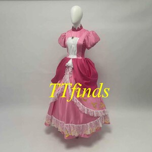 Super Mario Princess Dress Mario Peach Red Dress Halloween Personalized ...