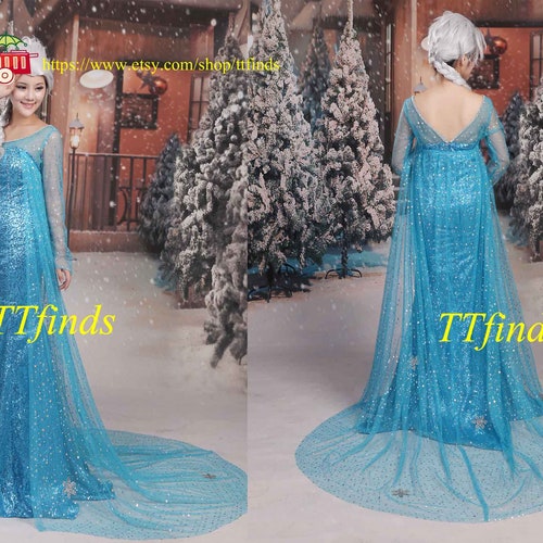 Purple Elsa Dress Frozen Elsa Cosplay Costume - Etsy