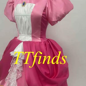 Super Mario Princess Dress Mario Peach Red Dress Halloween Personalized ...