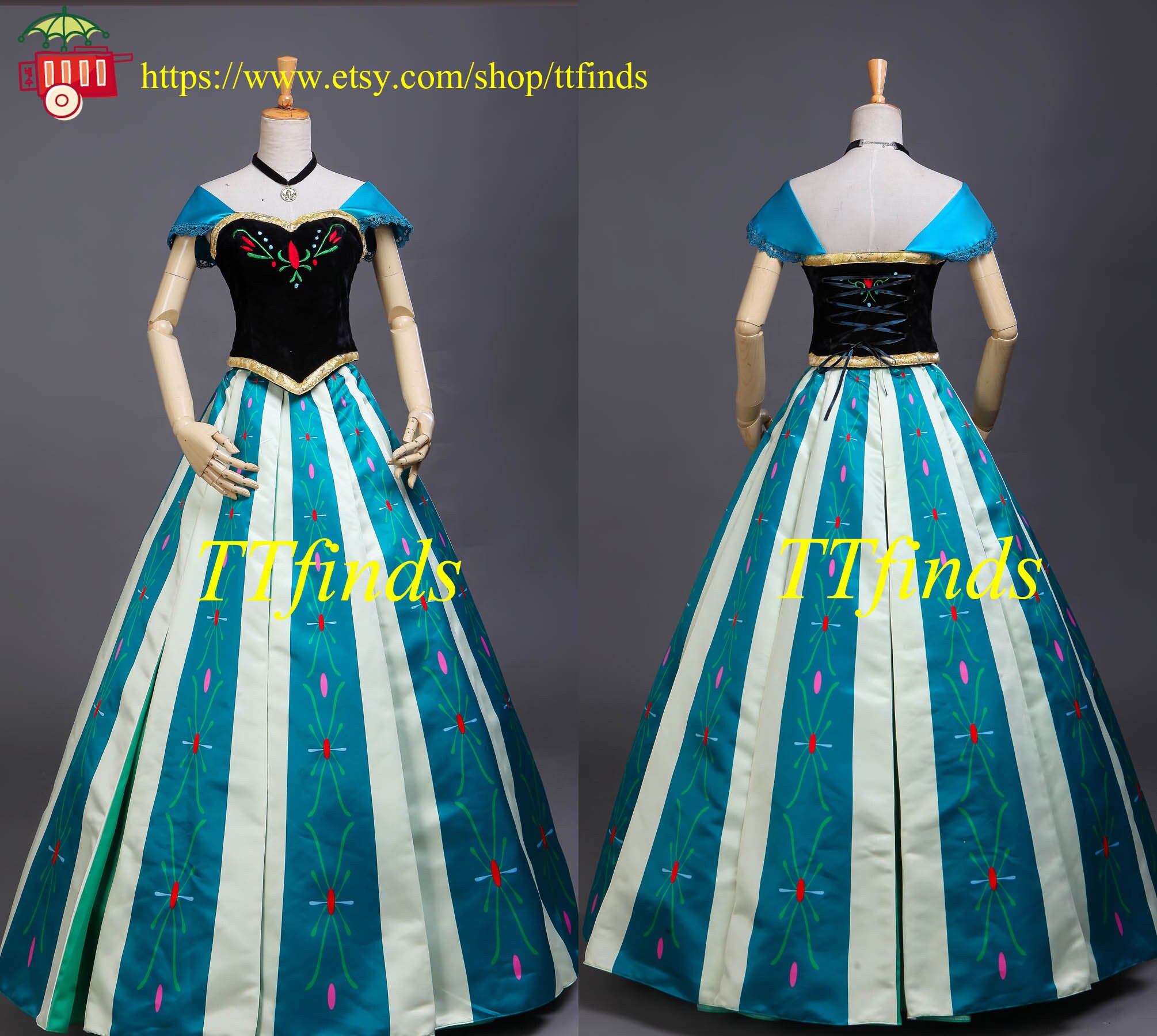 For The Frozen Anna Princess Dress Frozen Anna Cosplay Costume Etsy