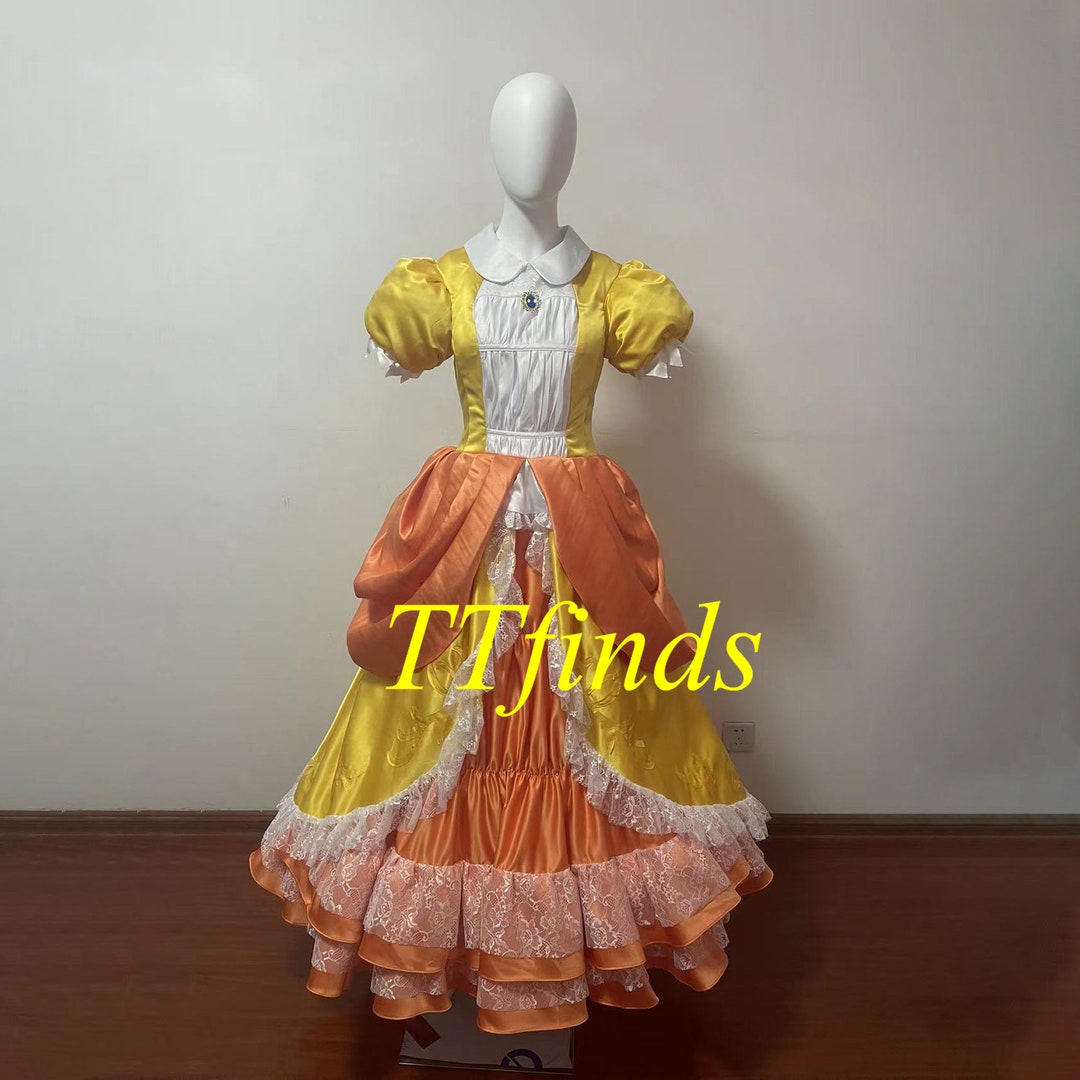 For the Mario Princess Dress Mario Satin Cosplay Costume Adult Women ...