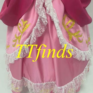 Super Mario Princess Dress Mario Peach Red Dress Halloween Personalized ...