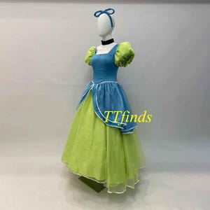 Cinderella Sister Princess Dress Cinderella Drizella Green Cosplay ...