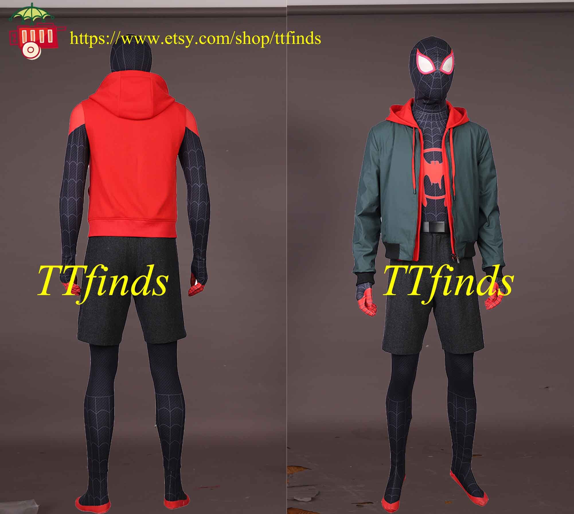 Spiderman Into The Spider Verse Miles Morales Cosplay, 56% OFF