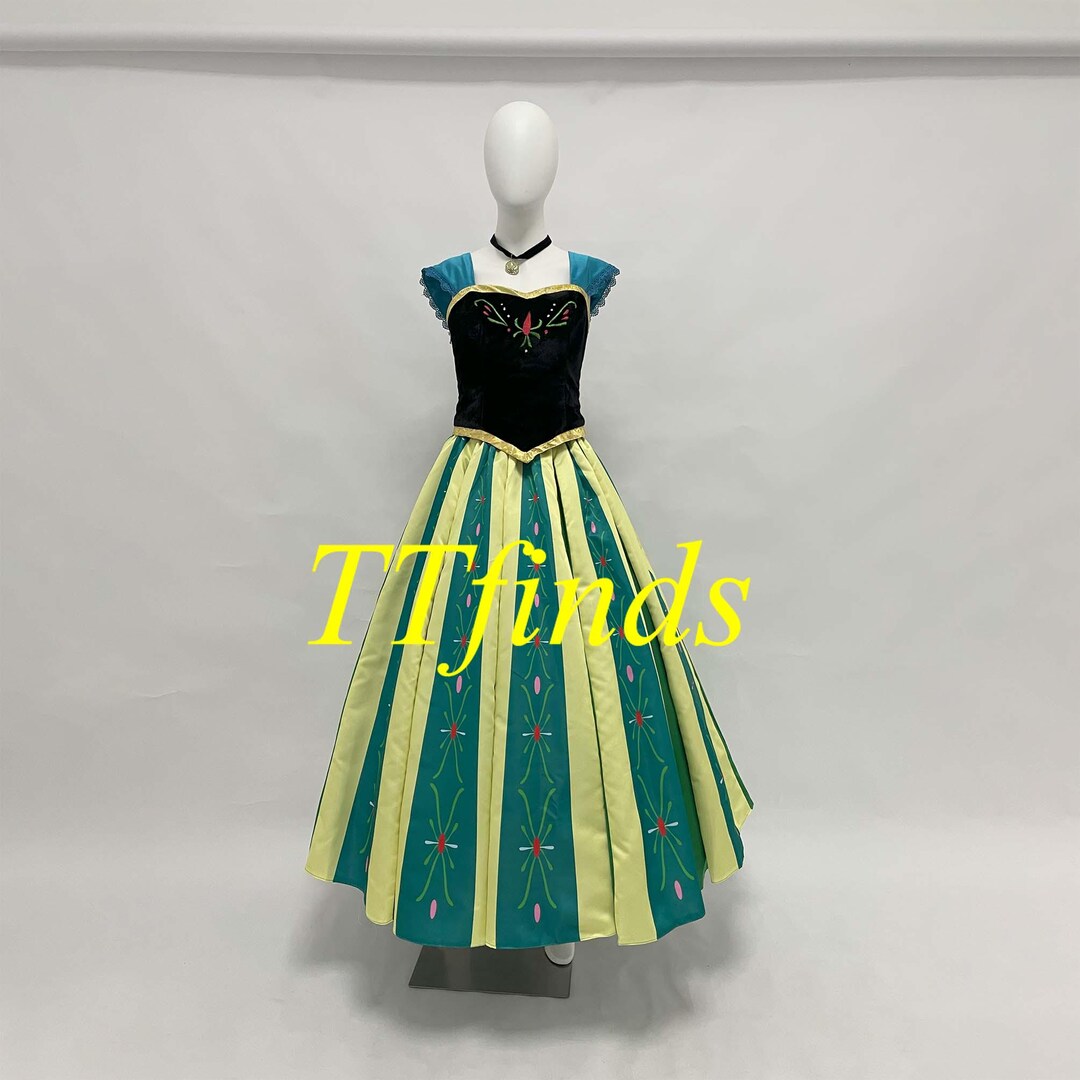 The Frozen Anna Princess Dress Frozen Anna Cosplay Costume Printed ...