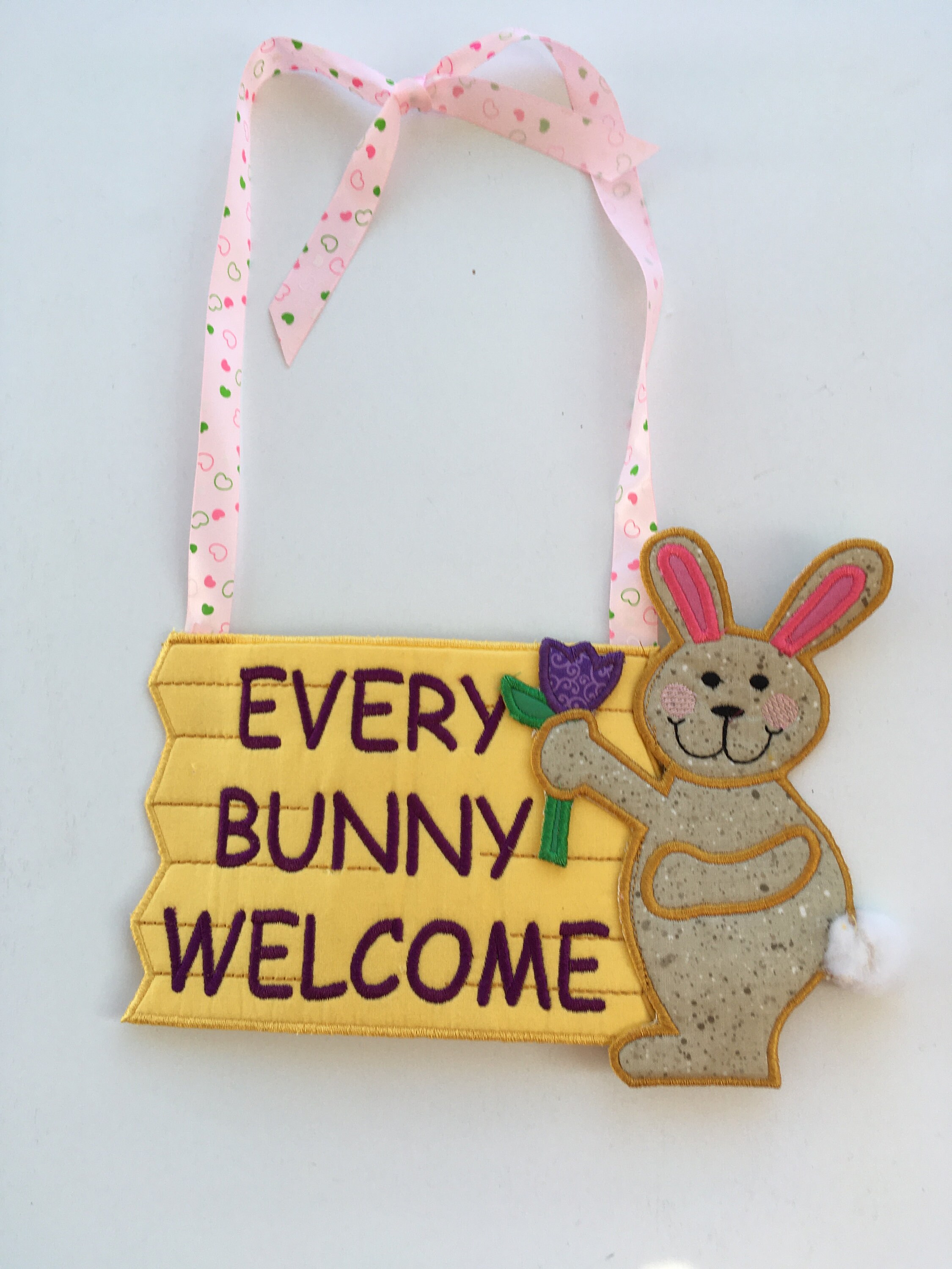 Easter Door Decor Easter Door Hanger Every Bunny Welcome Entry Way Sign ...