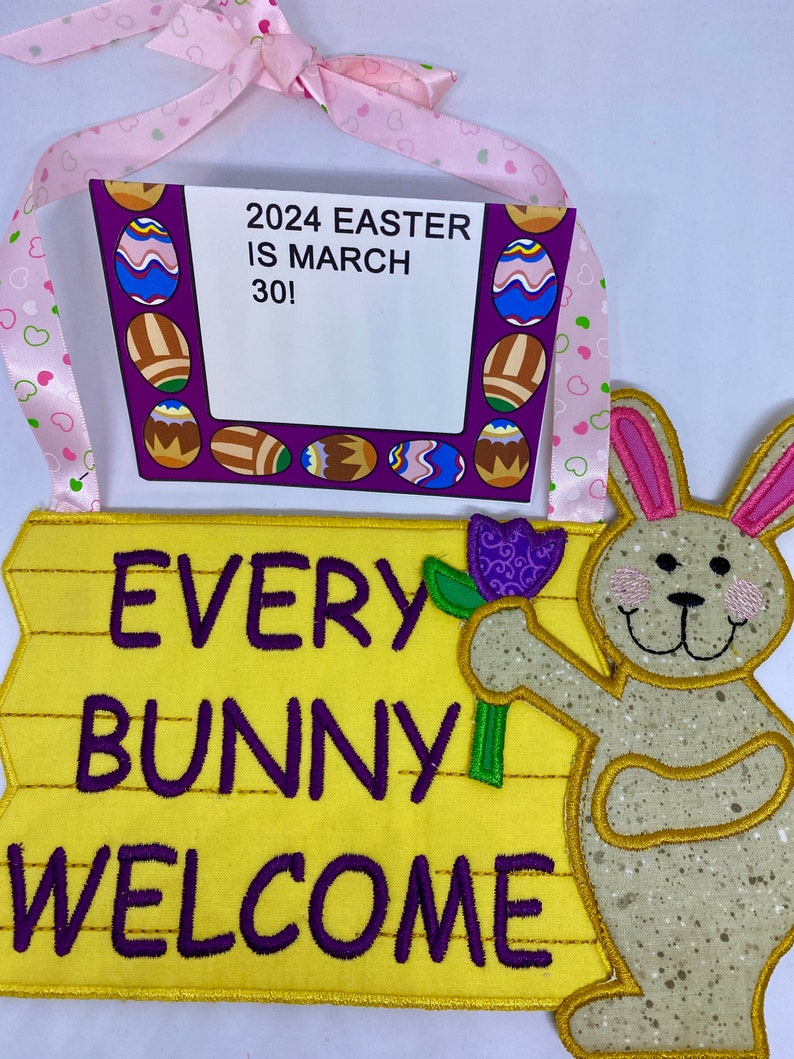 Easter Door Decor Easter Door Hanger Every Bunny Welcome Entry Way Sign ...
