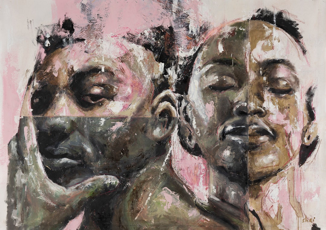 Keep Calm - Shai Yossef Original Oil Painting on Canvas African Boy ...