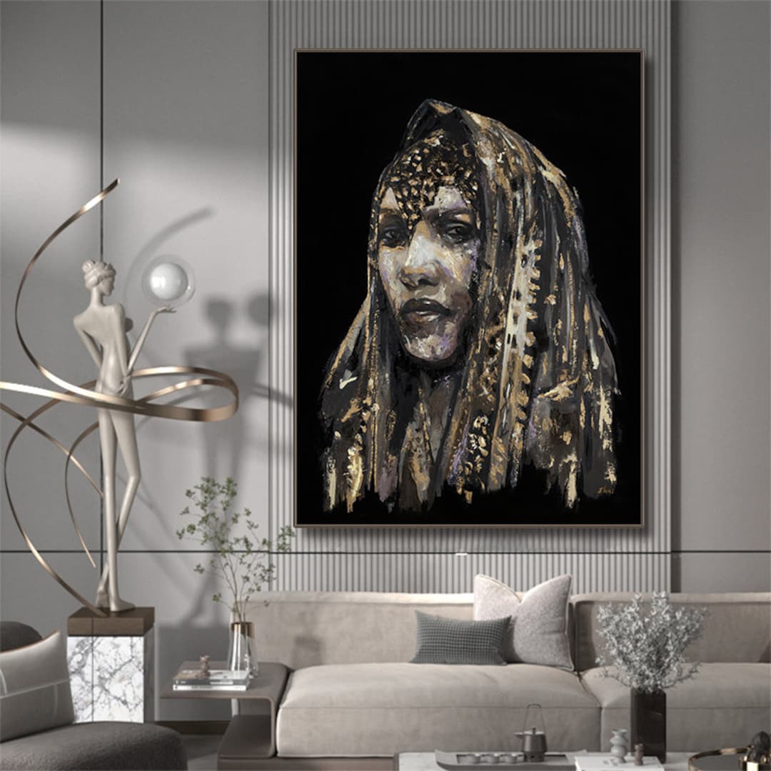 Shai Yossef Painting Large Canvas Print ,portrait, Young Woman ,rolled ...