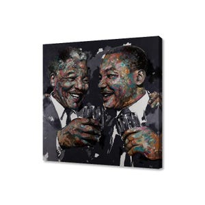 Martin Luther King & Nelson Mandela Canvas Print: Inspiring Leaders Art ...