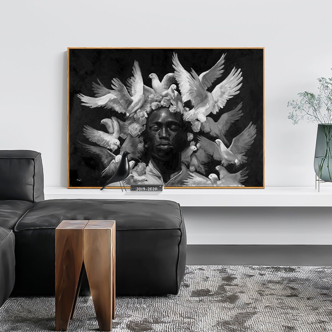 Print on Canvas- Shai Yossef Painting ,black Man Portrait, Strong ...