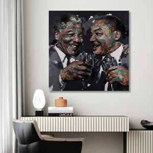 Icons of Equality - Martin Luther King & Nelson Mandela Wall Art Print ...