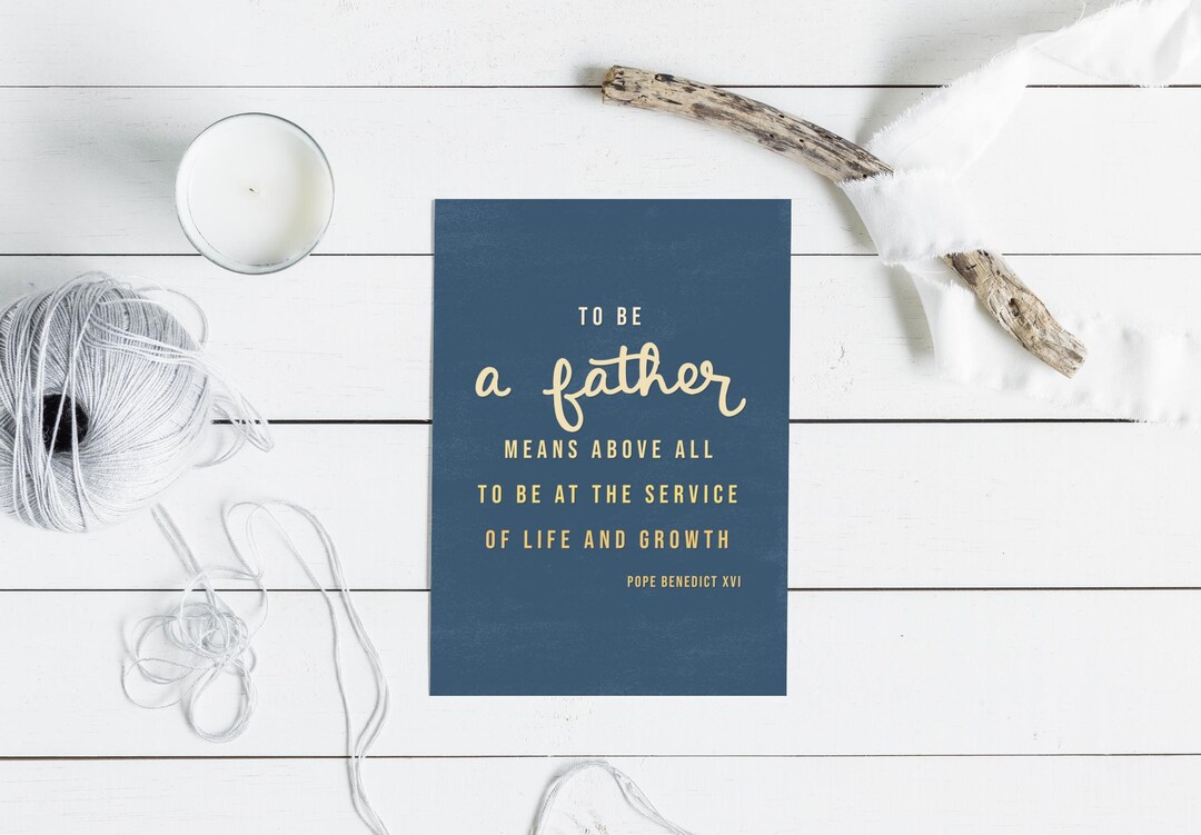 Father's Day Card - Pope Benedict - Catholic Greeting Card - 5x7 - Etsy