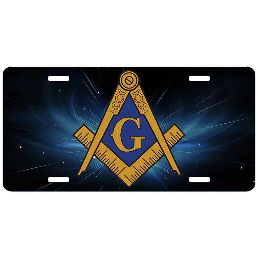Masonic Space License Plate Mason Freemasonry Truck Auto Car Tag Emblem ...