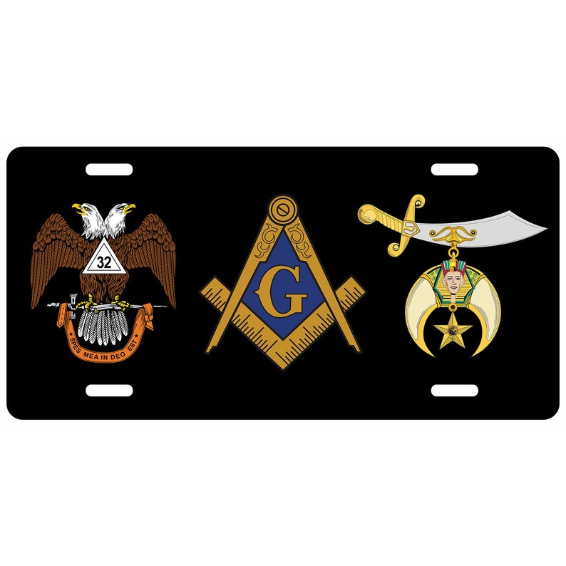 Masonic 32nd Shrine License Plate Mason Shriner Scottish Rite 32 Degree ...