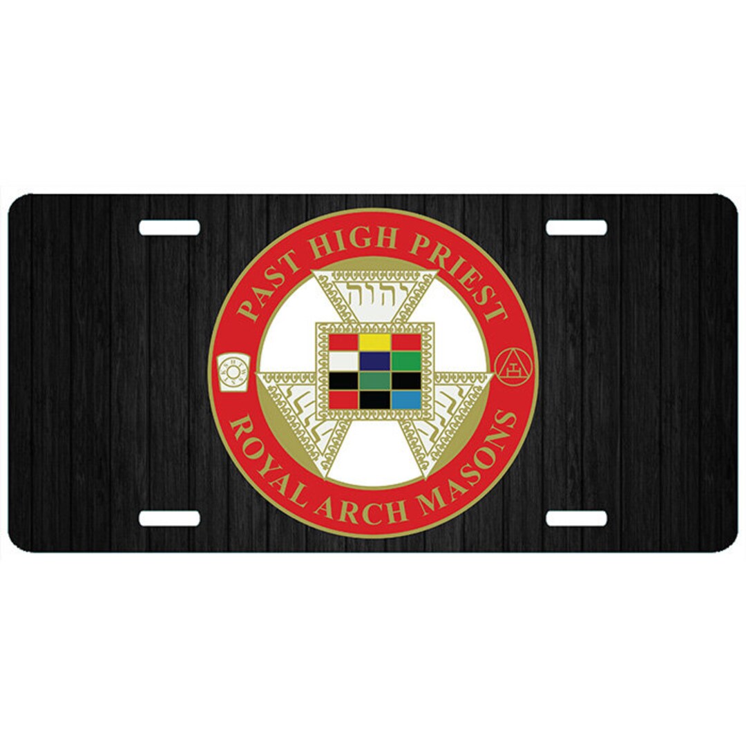 Past High Priest Royal Arch Masons License Plate Tag York Rite Masonic ...