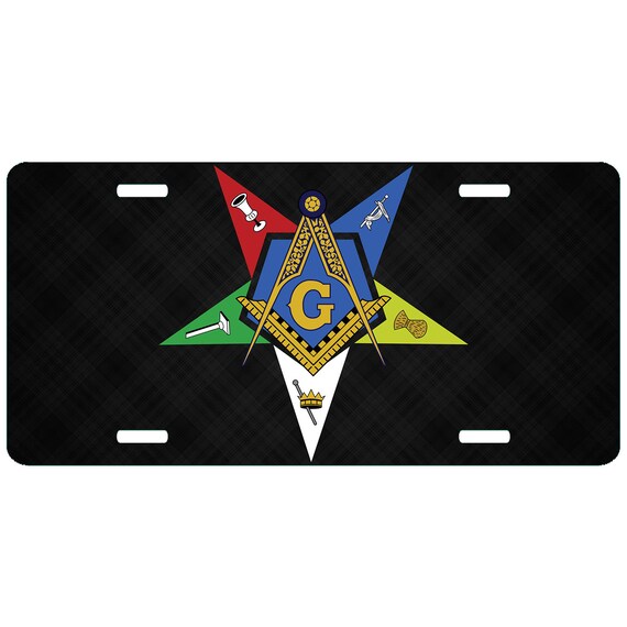 Worthy Patron License Plate Tag OES Mason Order of the Eastern | Etsy