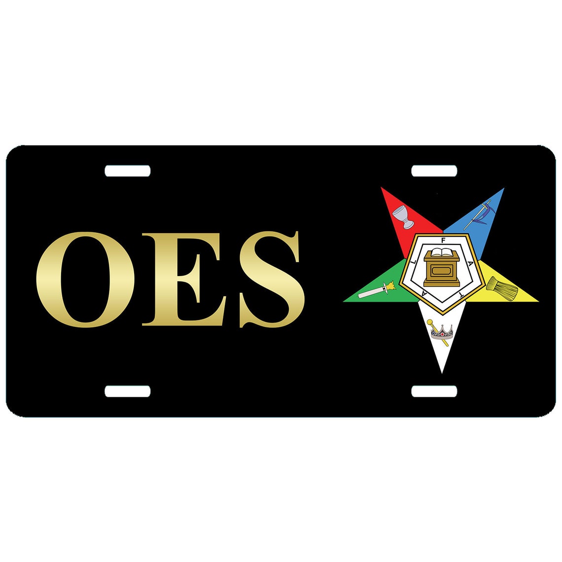 Gold OES License Plate Tag Order of the Eastern Star Truck - Etsy