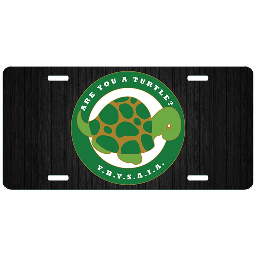 Are You A Turtle YBYSAIA License Plate Tag Ancient Honorable Order Pond ...