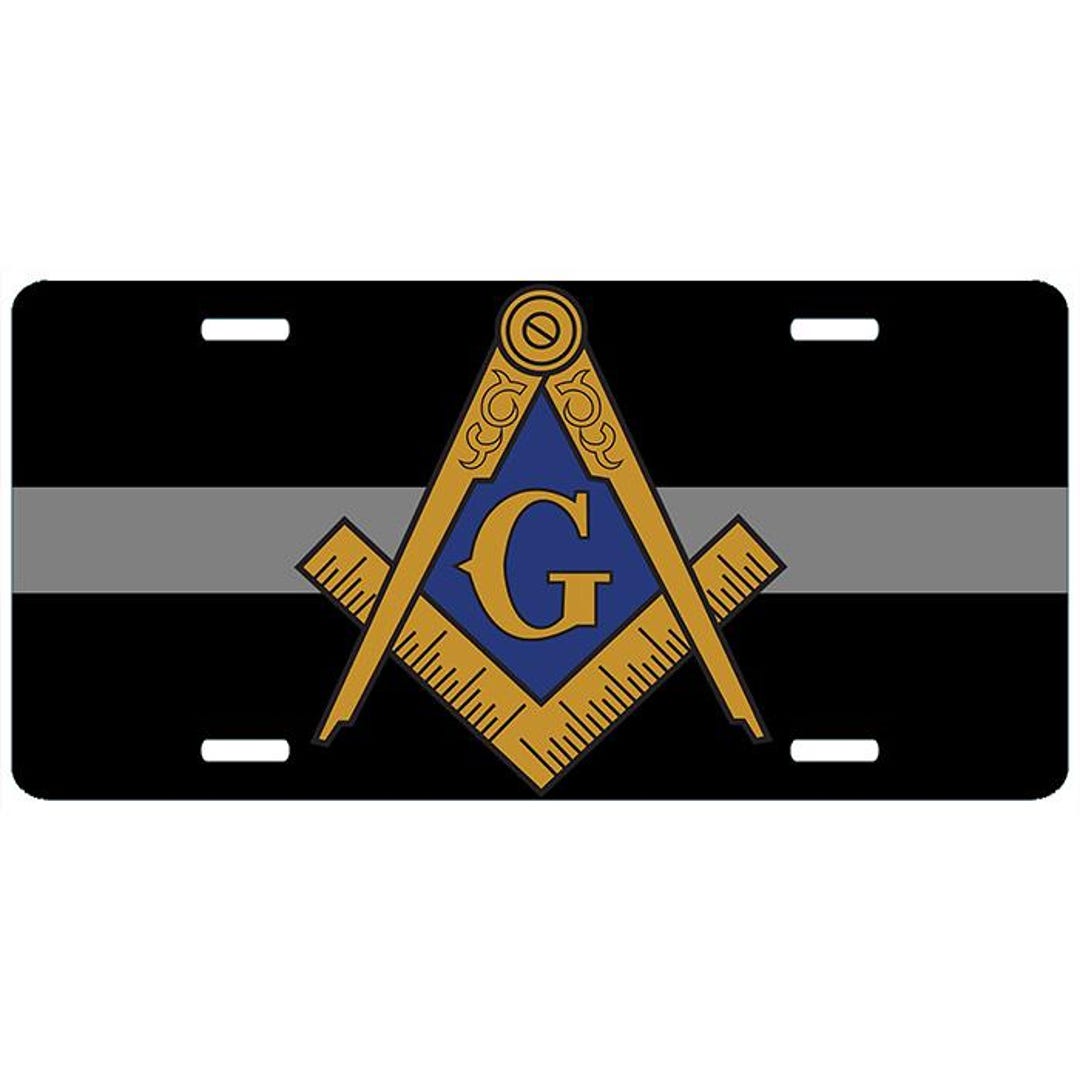 Masonic Corrections Thin Gray Line License Plate Correctional Officer ...