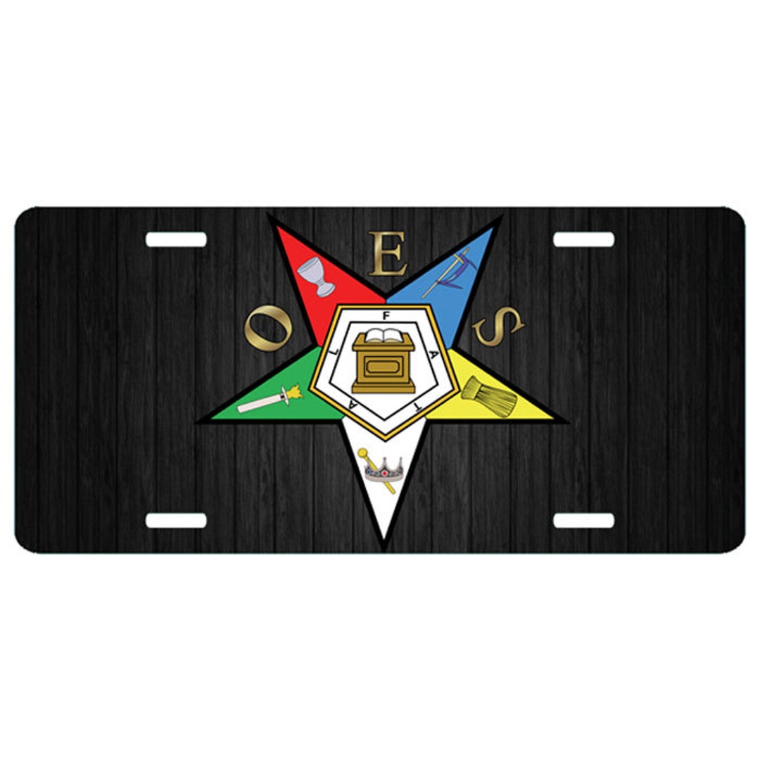 Order of the Eastern Star License Plate Masonic OES Truck Auto Car Tag ...
