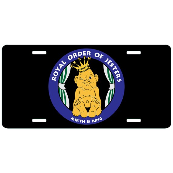 Royal Order of Jesters License Plate Tag Auto Car Emblem Mirth - Etsy