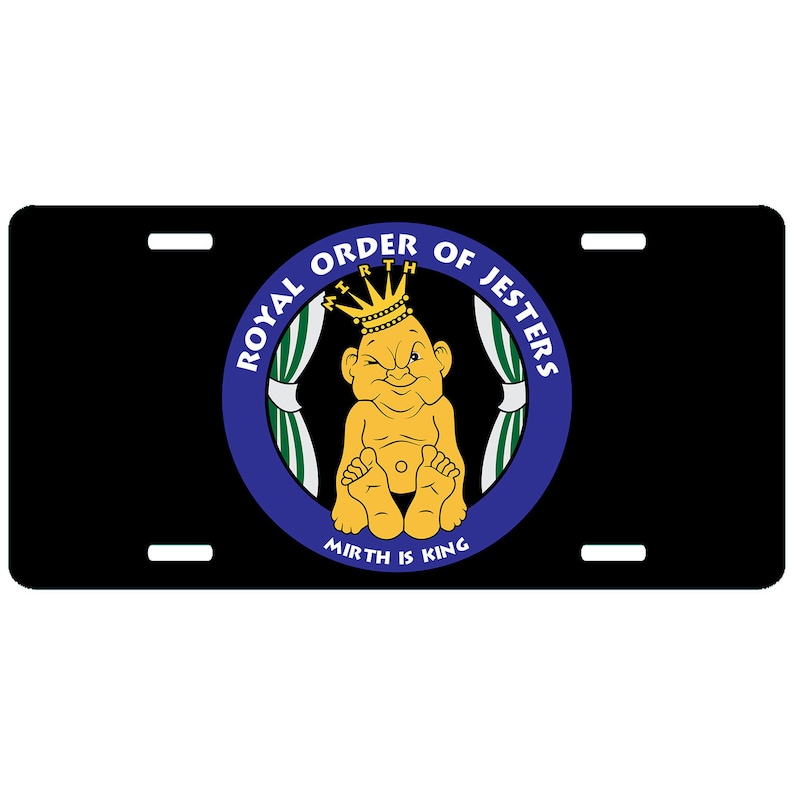 Royal Order of Jesters License Plate Tag Auto Car Emblem Mirth Shriner ...