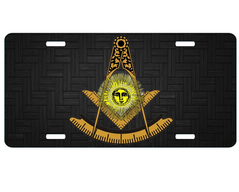 Past Master License Plate Auto Car Emblem Masonic Mason - Etsy