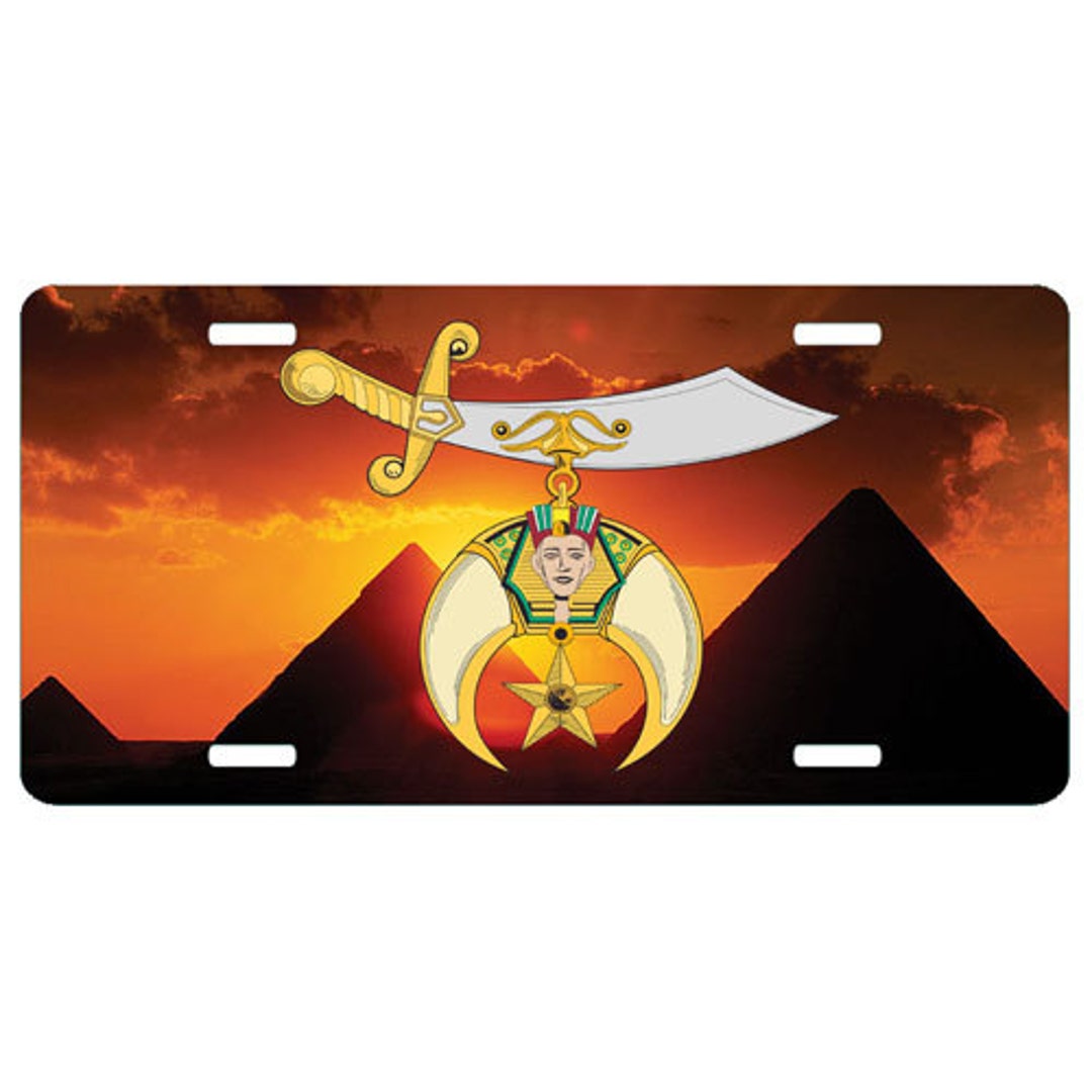 Shriner Desert License Plate Mason Freemasonry Truck Auto Car Tag ...