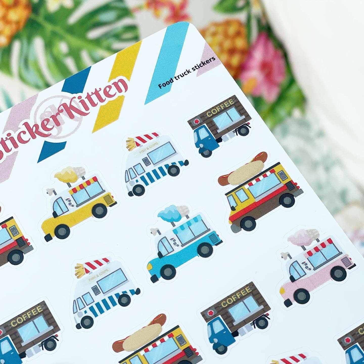 Food Truck Stickers Vehicle Planner Stickers by | Etsy